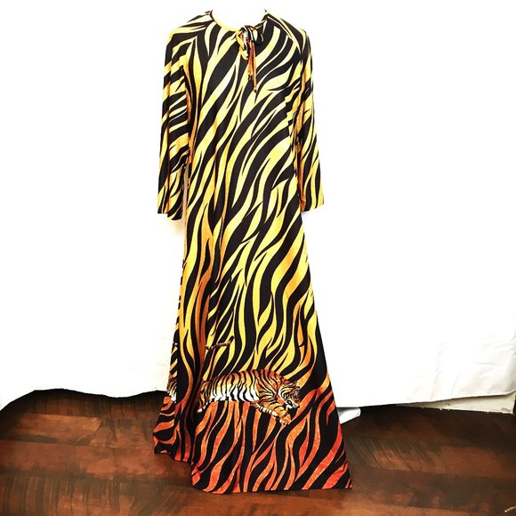 Hand Crafted | Dresses | 7s Style Robe Lounge Wear Zebra Stripe W ...